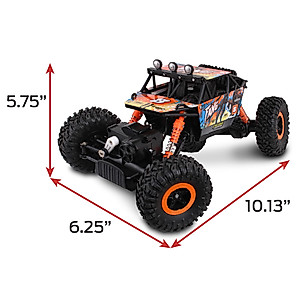 NKOK Mean Machine 1/16 R/C Rock Crawler Series [2.4GHz] Rock Crawler Fang, Innovative Suspension System, Powerful Motor, Grippy Tires, 150-foot Range, Pistol Grip Controller, Real time 4x4