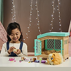 Little Live Pets - Mama Surprise | Soft, Interactive Guinea Pig and her Hutch, and her 3 Babies. 20+ Sounds & Reactions. for Kids Ages 4+, Multicolor, 7.8 x 11.93 x 11.38 inches