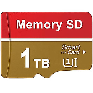 SD Card 1TB Portable Memory Card Fast Speed SD Cards Large Capacity TF Card Dustproof Memoria SD Typically Used for Data Storage in Cameras/Monitors/Car Stereos/Android Smartphones