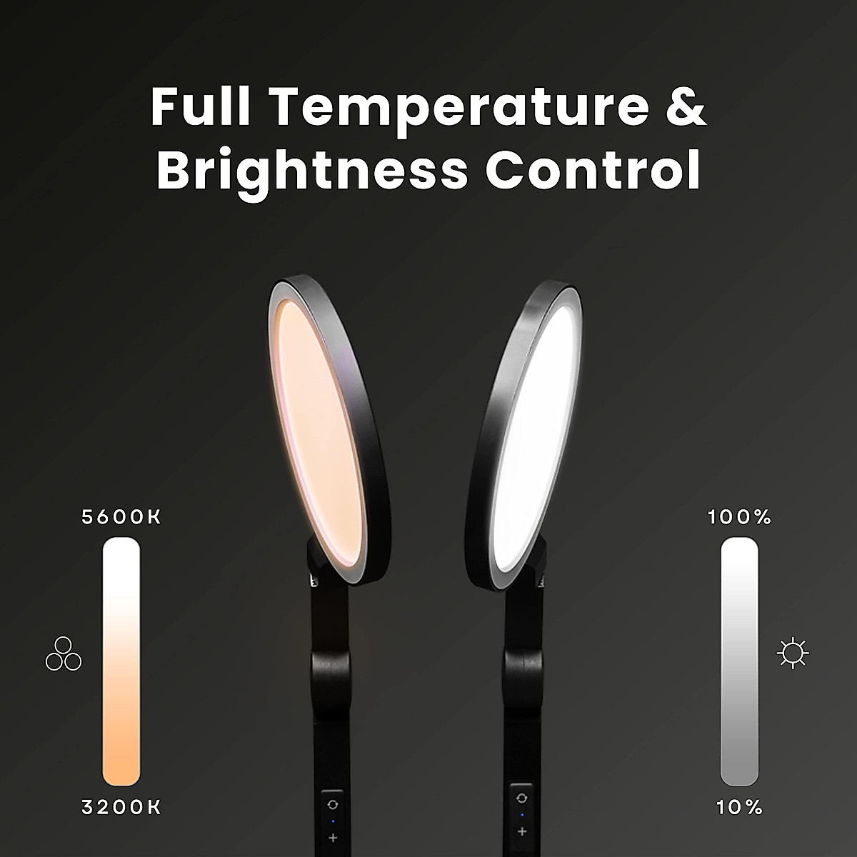 Lume Cube Edge LED Desk Light | Remote Work Swing Arm Desk Lamp with Clamp | Video Conferencing lighting, Zoom Webcam, Task Light, Drafting Light, Table Lamp | Adjustable Brightness, Color Temperature