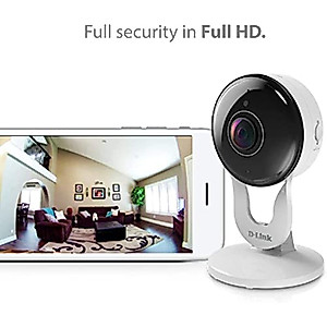 D-Link 1080p Wi-Fi Indoor Security Camera, Full HD 137-degree Wide Angle Wi-Fi Camera, Cloud Recording, Two-way Audio, Motion Detection, Night Vision, Compatible with Alexa (DCS-8300LH) (Renewed)