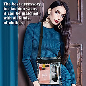 12 Pcs Clear Stadium Bag Approved Purse Bulk for Women See Through Clear Crossbody Bags for Stadium Transparent Security Messenger Handbag for Work Travel Workout Concert Sports Events Festivals