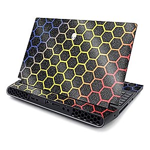 MightySkins Skin for Alienware AREA-51M R2 (2020) - Abstract Black | Protective, Durable, and Unique Vinyl Decal wrap Cover | Easy to Apply, Remove, and Change Styles | Made in The USA
