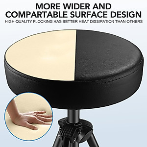 Noeler Universal Drum Throne Stool Metal Professional Drum Seat Sponge Padded for Kids&Adult with Anti-Slip feet