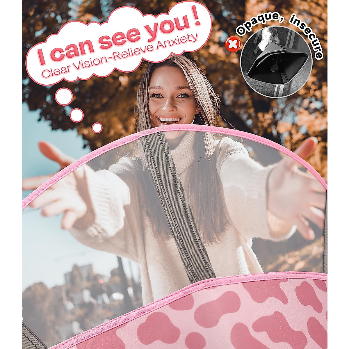 Soft Dog Cone Collar, Breathable Dog Cones for Large Medium Small Dogs, Comfortable Elizabethan Collar for Dogs After Surgery, Adjustable Dog Recovery E-Collars to Stop Licking