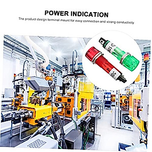 TEHAUX 20 Pcs Signal Light LED Panel Mini Light Truck Indicator Light Green Indicator Light Panel Mount Signal Flash Signal Light Power Signal Lamp Dc12v Car Warning Light Plastic