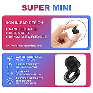 Fita + Earplugs for Noise Reduction, Reusable Silicone Ear Plugs for Sleeping Noise Cancelling, Concert, Work, Motorcycle, Travel, Shooting Sound Blocking - NRR 22dB, 6 Pairs Ear Tips in S/M/L