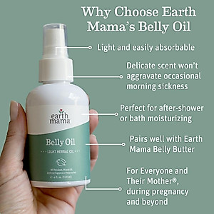 Earth Mama Belly Butter & Belly Oil Bundle for Dry, Stretching Skin | Moisturize + Encourage Skin's Natural Elasticity During Pregnancy & Beyond, 8-Fluid Ounce & 4-Fluid Ounce