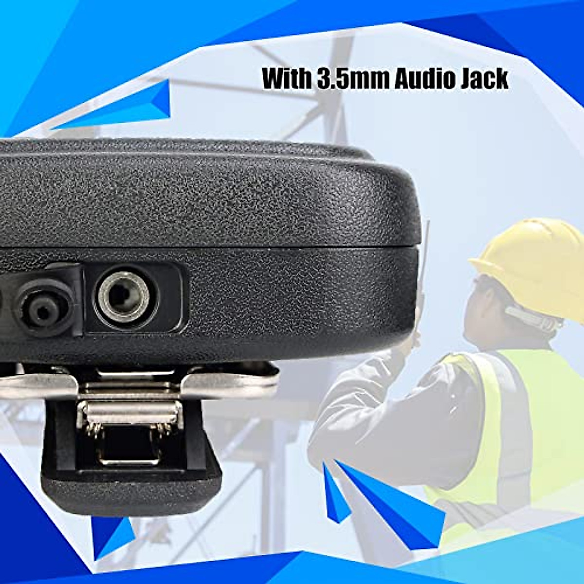 Ailunce HD1 Shoulder Speaker Microphone IP55 Anti-Splash 3.5mm Audio Jack Compatible with HD1 Retevis RT29 RT48 RB23 RT47 RB46 RT47V RT87 RT83 RT82 Walkie Talkie (1 Pack)