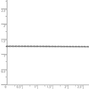 Solid 14k White Gold .7mm Carded Cable Rope Chain Necklace 18"