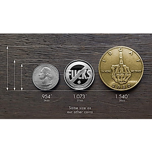 ZFG Inc. IDGAF Middle Finger Reminder Coin, Bronze Color, Collectible Challenge Coin, 1-Count