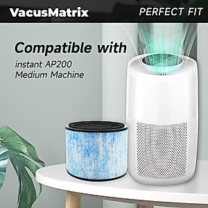 2 Pack AP200 3-in-1 H13 True HEPA Replacement Filters Compatible with Instant AP200, Pre-Filter & H13 Grade True HEPA Filter & High Efficiency Activated Carbon Filter, Compare to F200 Filter