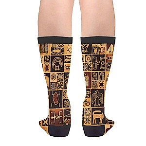 African Egyptian Culture Novelty Socks For Women & Men One Size