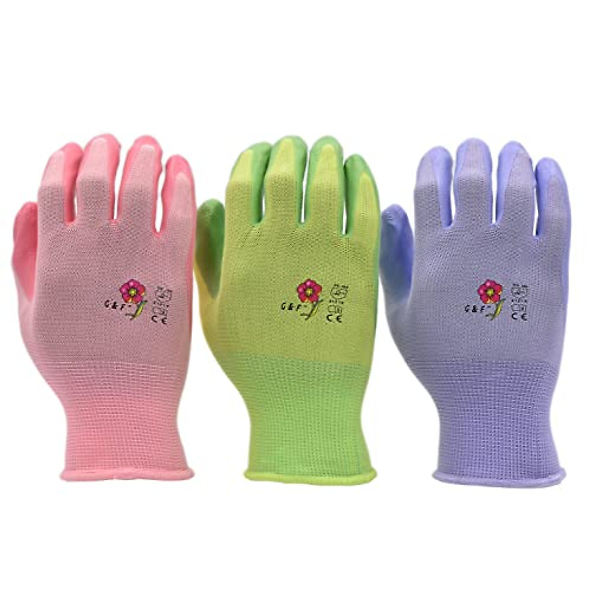 12 PAIRS Women Gardening Gloves with Micro Foam Coating - Garden Gloves Texture Grip - Women’s Work Glove - Working Gloves For Weeding, Digging, Raking and Pruning, Medium