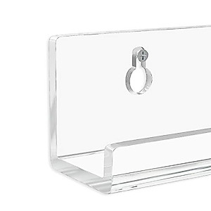 FEMELI Vinyl Record Shelf Wall Mount - 6 Pack 12-inch Clear Acrylic Album Record Holder Display Rack - Art for the Records Collector