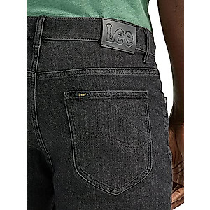 Lee Men's Legendary Regular Fit 5-Pocket Jean Short, Washed Black, 36