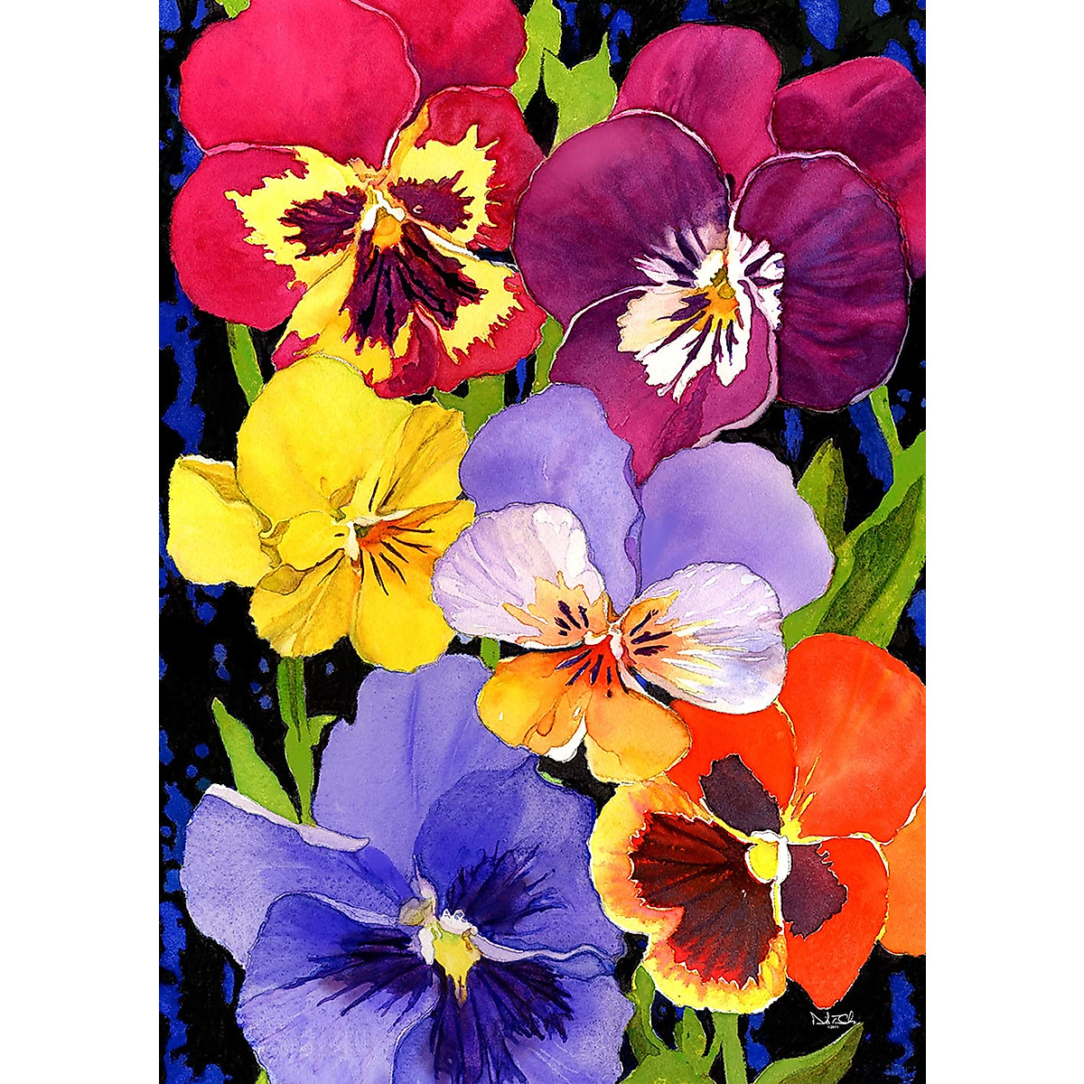 Toland Home Garden 1112552 Pansy Perfection Spring Flag 12x18 Inch Double Sided Spring Garden Flag for Outdoor House Flower Flag Yard Decoration