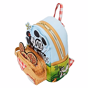 Loungefly Disney Mickey and Friends Picnic Basket Mini Backpack with Coin Bag