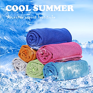 Peicees 20 Pack Microfiber Neck Cooling Towels Sports Sweat Towels Sweat Headband for Travel Beach Swimming Camping Climbing Gym Yoga Workout Backpacking