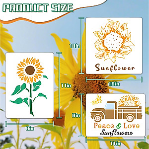 Flower Stencils for Painting, Ideal Spray Paint Stencil for Wall Decor and Crafts, Enhance Your Creations with Detailed Flower Designs, Sunflower Stencils Large Wall Stencils