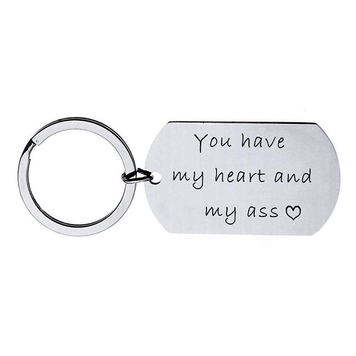 ShiQiao Spl You Have My Heart and My Ass Keychain Boyfriend Girlfriend Gifts Keyring Wife Husband Gifts