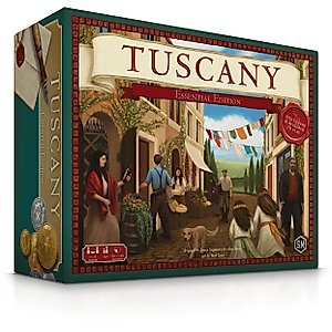 Stonemaier Games Viticulture: Tuscany Expansion Essential Edition, 1-6 Players, Ages 14+, 150 Mins, New Board, Cards, Workers