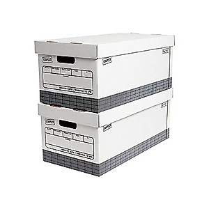 Staples 690748 Recycled Corrugated Bxes Medium-Duty Letter Size White/Gray 12/Ct