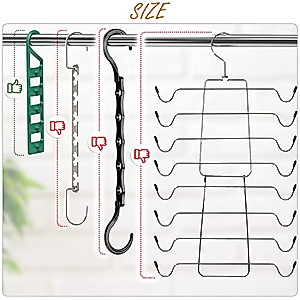Space Saving Hangers for Clothes - 4 in Pack, Heavy Duty Plastic Hanger Organizer with 5 Hooks - Multipurpose Space Saving Hangers for Jeans, Pants, Shirts, Scarves, Sweaters, Coats - Essential Closet Hangers Space Saver