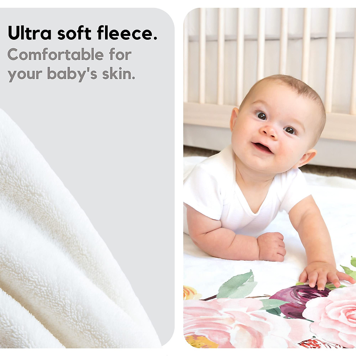 Lunamio Baby Monthly Milestone Blanket for Baby Girl, Baby Milestone Monthly Blanket Girl, Baby Milestone Blanket Girl, Newborn Month Blanket for Baby Girl, Monthly Baby Milestone Blanket, 50X40