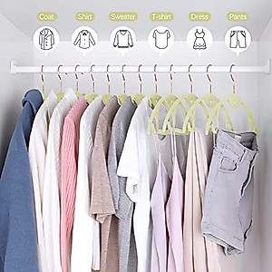 IEOKE Velvet Clothes Hangers, 50-Pack No Shoulder Bumps Suit Hangers Ultra Thin Space Saving 360 Degree Swivel Heavy Duty Hook Durable Hangers for Sweaters,Coat,Jackets,Pants,Shirts,Dresses (Ivory)