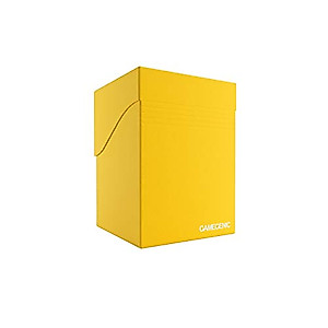 Gamegenic Deck Holder 100+ Casual Deck Box | Double-Sleeved Card Storage with Flex Card Divider | Premium Card Game Protector | Cobra Neck Technology | Holds up to 100 Cards | Yellow Color | Made