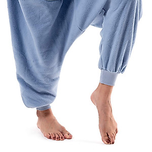 Beauty Shine Unisex Adult Onesie One Piece Pajamas Cosplay Cartoon Costume Halloween Christmas Sleepwear Jumpsuit Plush Homewear(Stitch, Medium)