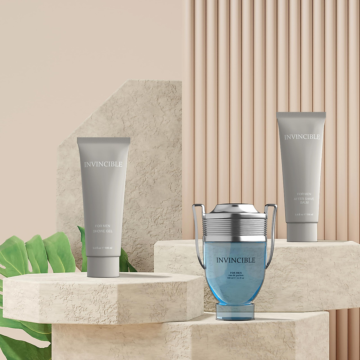 Sandora Fragrances Mens Gift Set - Cologne For Men - Fresh, Masculine, Invigorating, Unique - Grapefruit, Marine Accord, Bay Leaf, Ambergris - (3.4 fl oz / 100 ml each)