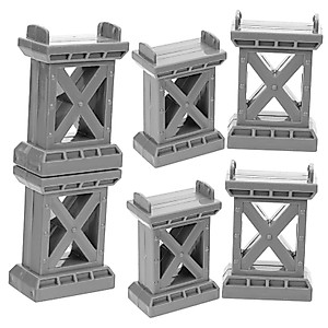 ibasenice 24 Pcs Train Pier Bridge Support Risers Wooden Railway Accessories Train Table Mini Toy Plastic Stand Bee Toy Child Toy Wooden Train Set Accessories Component Toy