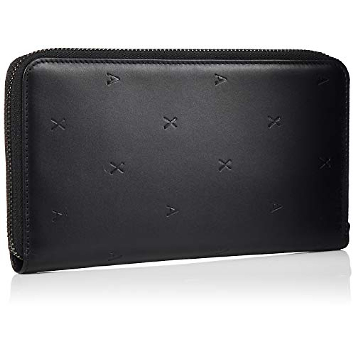 Armani Exchange Men's Rounded Zip Wallet, nero/black, UNI