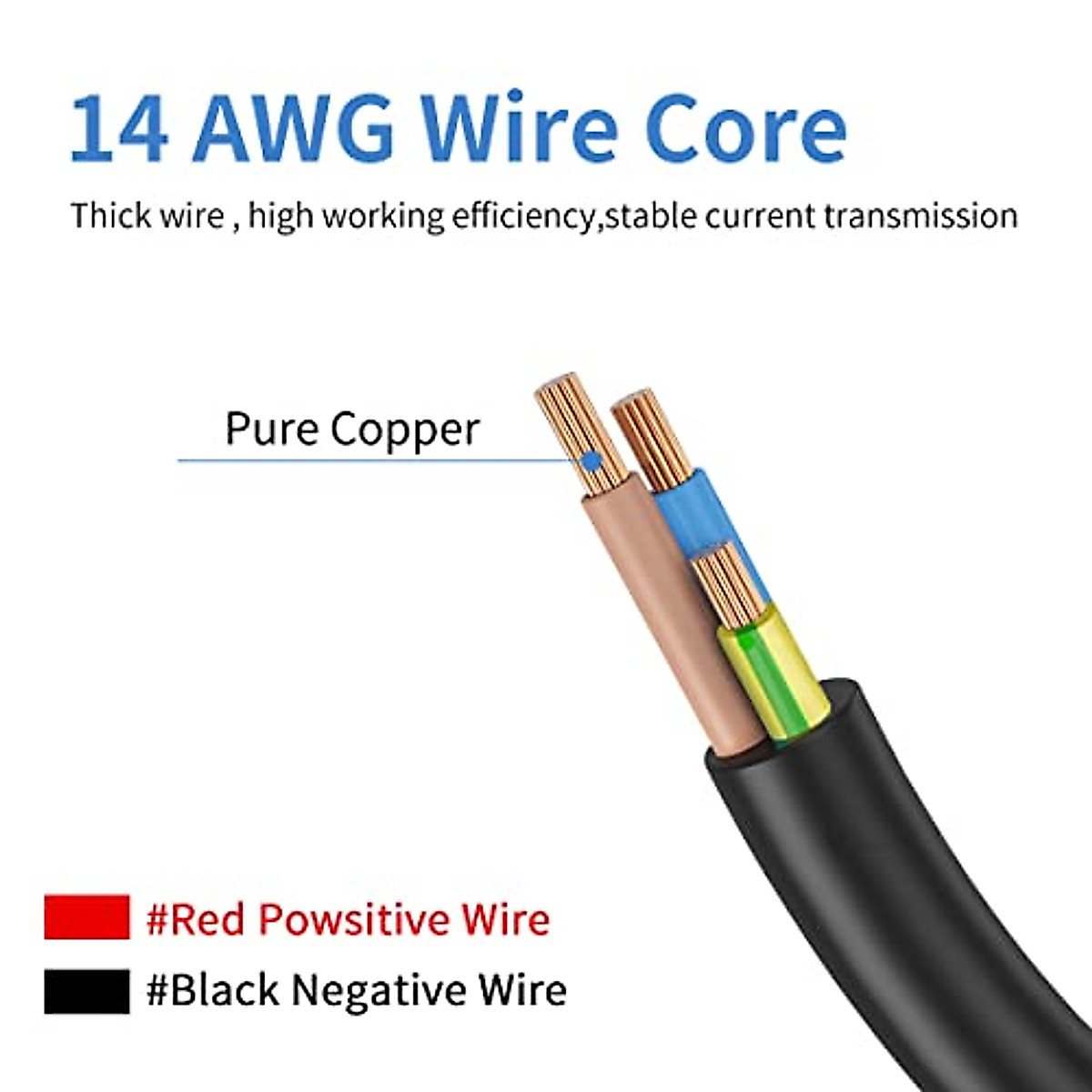 Solar Connector and to DC8mm Adapter Cable YACESJAO 1M 14 AWG SAE Plug to DC 8mm Male Cable for Solar Generator Automotive RV Solar Battery Panel