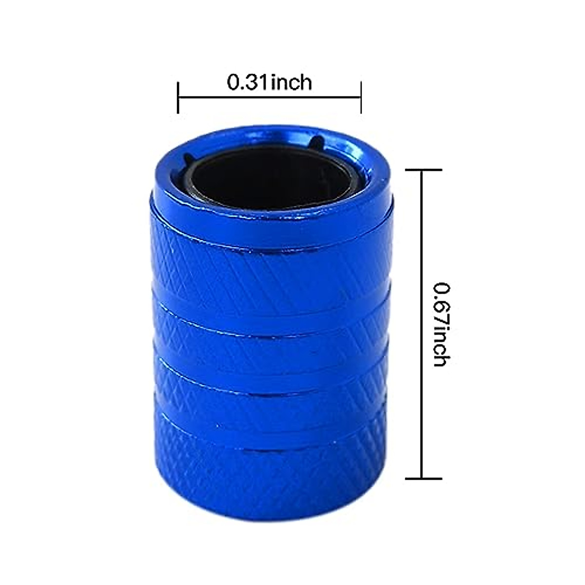 8pcs Valve Caps Prevent Corrosion Car Dust Caps Universal Aluminum Wheel Tire Air Caps Valve Stem Covers(Blue)