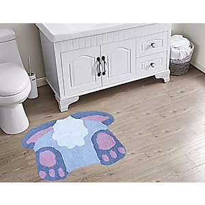 Gilbins Easter Bunny Tail Plush Cotton Rug Spring Rabbit Floor Mats Bath Rugs Non Slip Area Rug for Bedroom Living Room Home Decor 30" X 20"