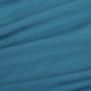 Pairs to Go Cadenza Modern Decorative Rod Pocket Window Curtains for Living Room (2 Panels), 40 x 63 in, Teal