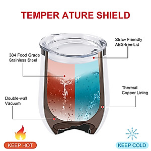 Homlouue New Parents Gift, Mom Dad Est 2023 Wine Tumbler Set for New Mom Dad Baby Shower New Pregnancy Baby Announcement, 12 Oz Insulated Stainless Steel Wine Tumbler, Set of 2, Black and White