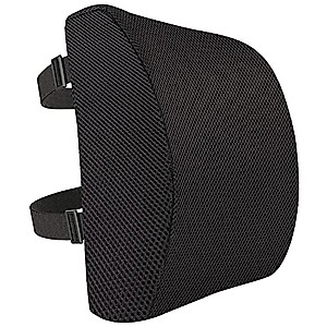 Amazon Basics Seat Cushion & Lumbar Support, Memory Foam, Black, 2-Pack