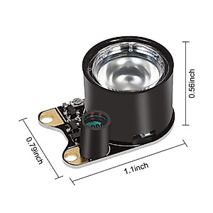 DORHEA 2 Pcs Infrared LED Light Board Module for Raspberry Pi Camera Night Vision, 3W 850 IR High Power Night Vision Infrared Illuminator with Adjustable Resistor for Raspberry Pi Camera