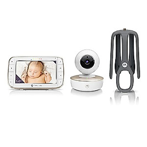 Motorola Baby Monitor - VM855-5 WiFi Video Baby Monitor with Camera and Crib Mount, HD 720p - Connects to Smart Phone App, 1000ft Range, 2-Way Audio, Remote Pan-Tilt, Digital Zoom, Room Temp, Music