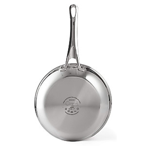 Ozeri 12" Professional Series Stainless Steel Frying Pan, 100% PTFE-Free Restaurant Edition, Made in Portugal