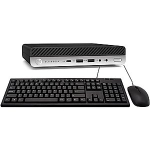 HP EliteDesk 800 G3 Mini Desktop, Intel Core i5-6500T 2.5GHz, 8GB DDR4, 256GB SSD, USB WiFi, Win10Pro (Renewed)