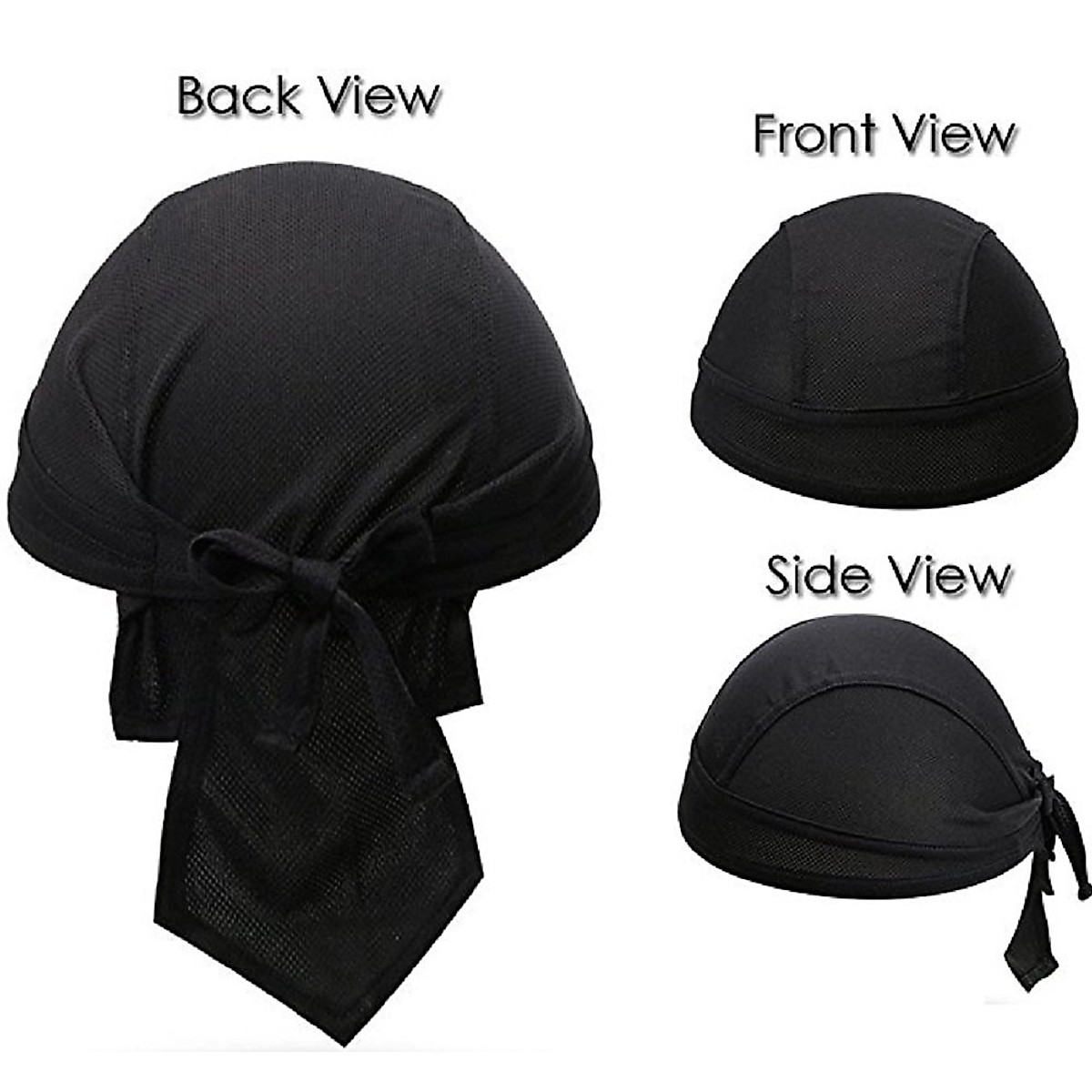 Cooling Sweat Wicking Do Dew Rag Skull Cap Beanie for Men Bandana Head Wrap Hat