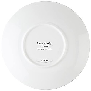 Kate Spade Vintage Cherry Dot 4-Piece Tidbit Plate Set, 1.75 LB, Red