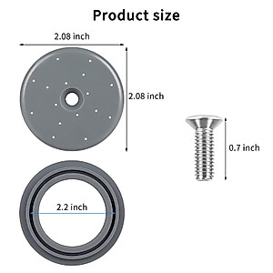 KANONEY 3 Pack Pre-Rinse Spray Valve Repair Kit for Most Commercial Kitchen Sink Faucet Dish Sprayer 1.42 GPM Spray Face Bumper and Screw Repair Part, Grey