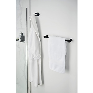 Moen Align Matte Black Modern Double Swivel Robe Hook, YB0402BL