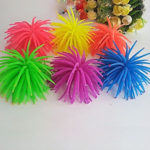 Artificial Sea Anemone Ornaments Silicone Aquarium Fish Tank Decorations Artificial Coral Plant Underwater Decor(Purple)